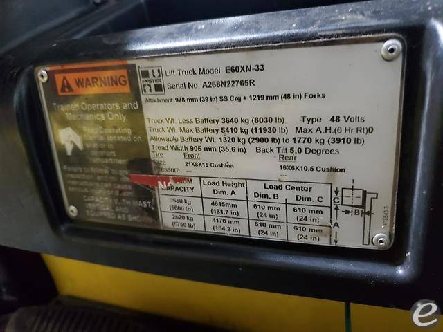 2017 Electric Hyster Forklifts E60XN - 123Forklift