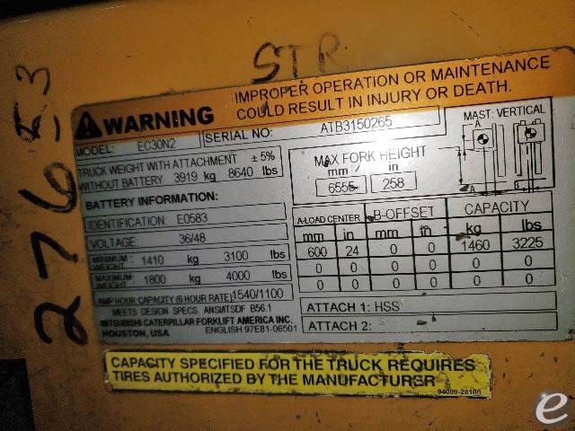 2014 Electric Cat EC30N2 Electric 4 Wheel Sit Down