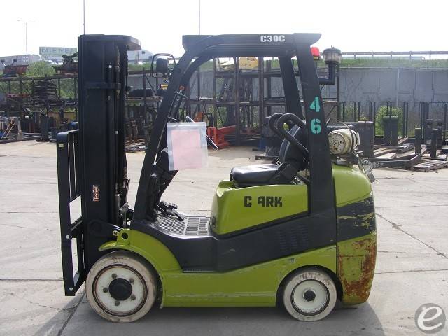 2009 LP Gas Clark C30C Cushion Tire 4 Wheel Sit Down (Indoor Warehouse)