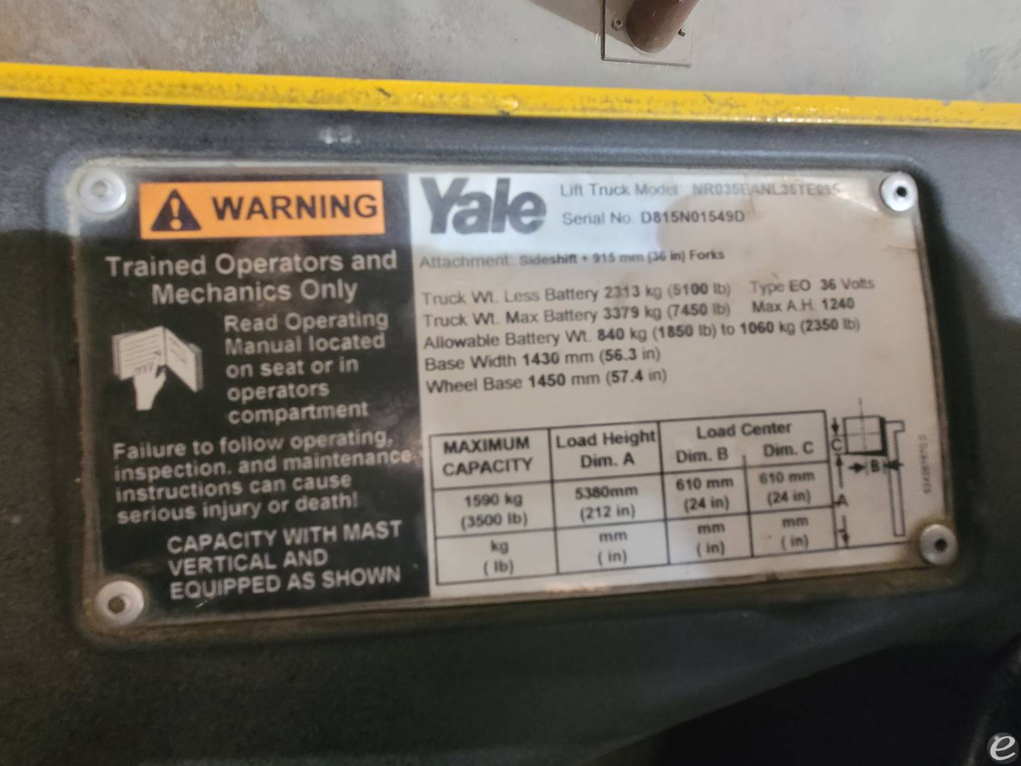 2006 Electric Yale Reach Trucks NR035 - 123Forklift