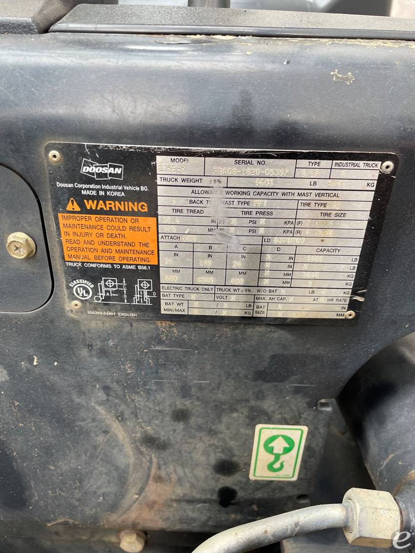 2014 LP Gas Doosan Pneumatic Tire 4 Wheel Sit Down | Eliftruck