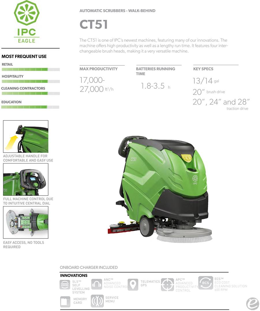 Electric IPC Eagle Walk Behind Scrubber | Eliftruck