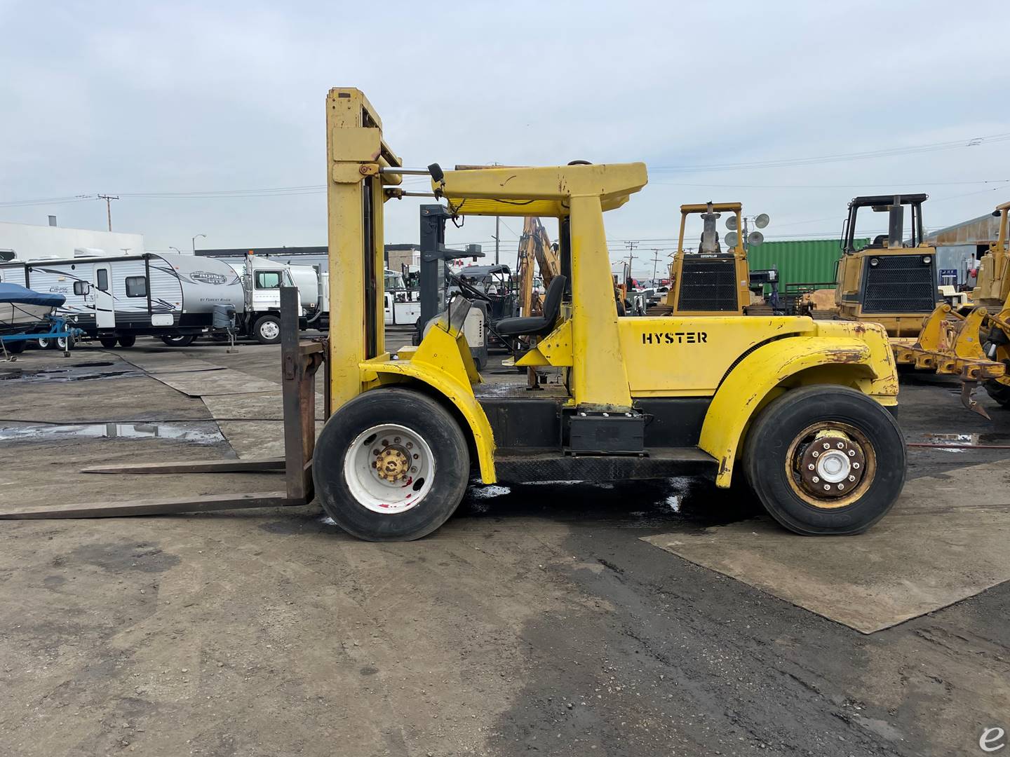 1991 Diesel Hyster H250h Pneumatic Tire 4 Wheel Sit Down