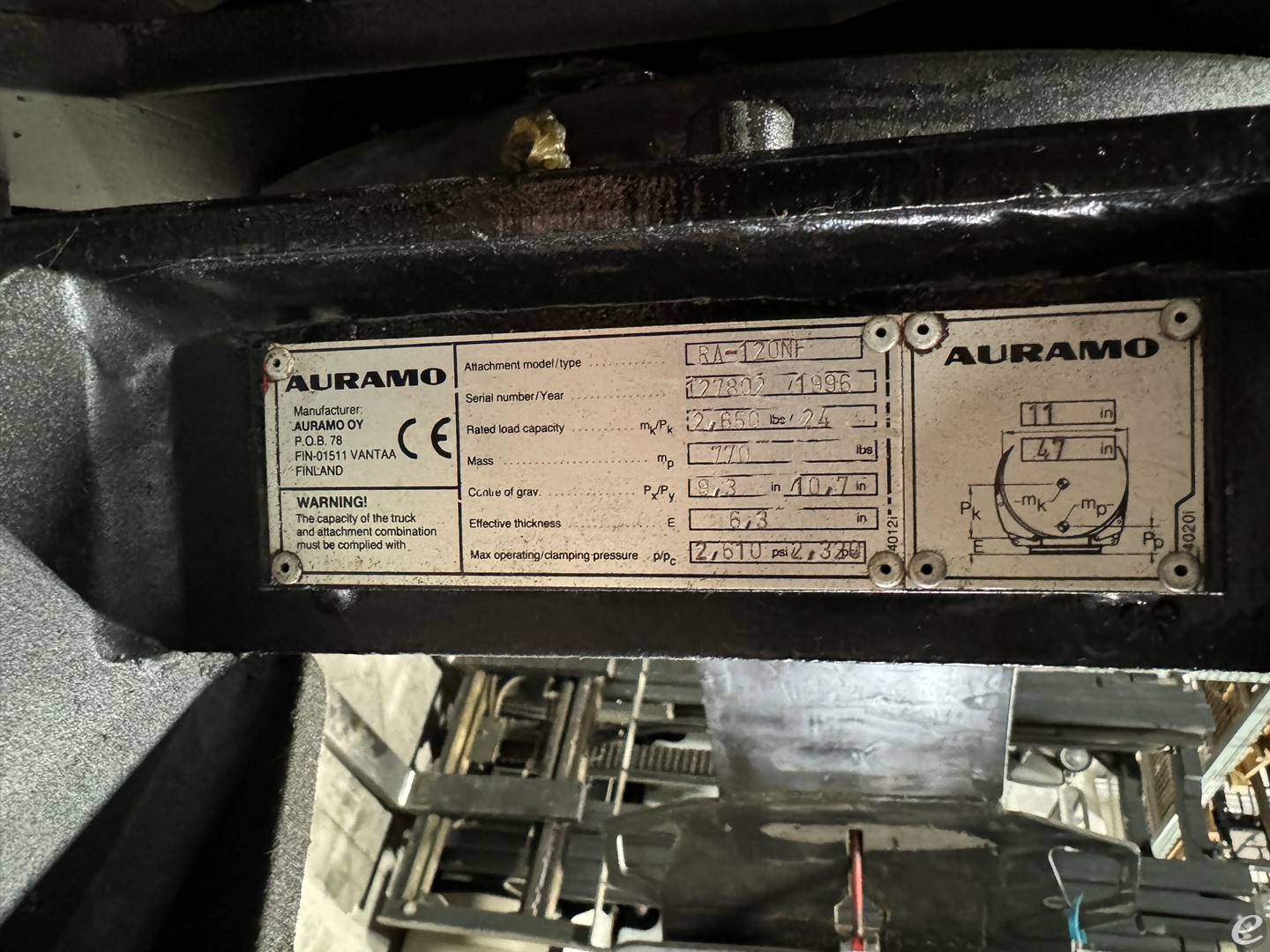 1996 Auramo Paper Roll Clamps | Eliftruck