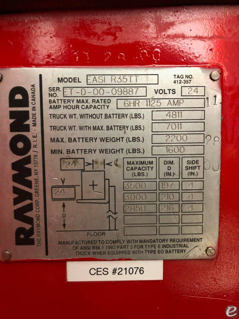 2000 Electric Raymond Electric Narrow Aisle Single Reach | Eliftruck
