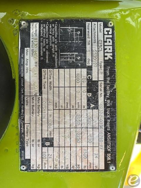 2010 LP Gas Clark C25CL Cushion Tire 4 Wheel Sit Down (Indoor Warehouse)