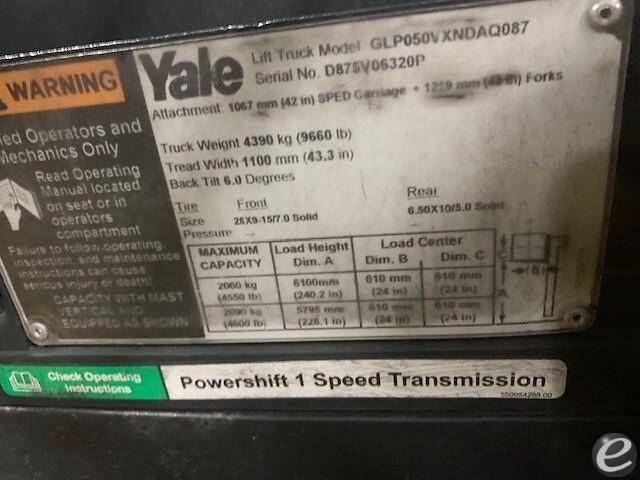 2016 LP Gas Yale Forklifts GLP050VX - 123Forklift