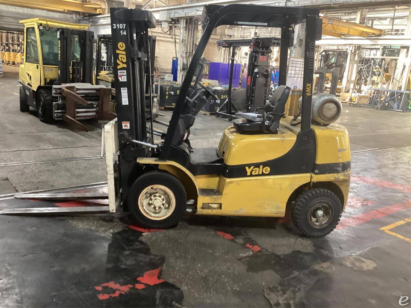2018 LP Gas Yale GLP050MX Pneumatic Tire 4 Wheel Sit Down