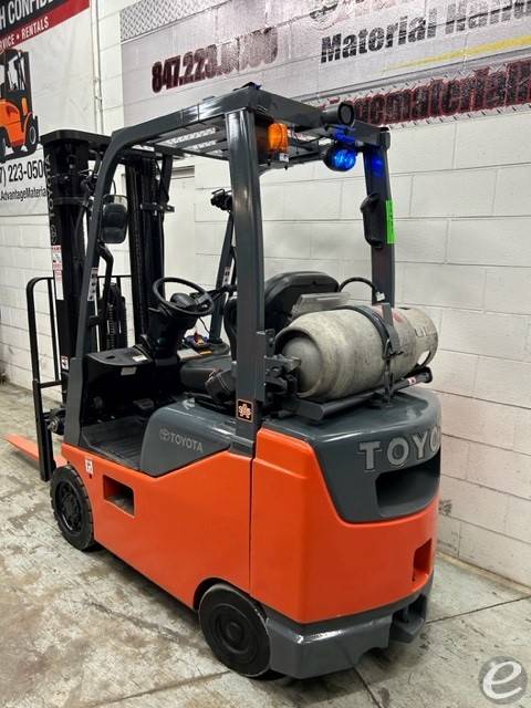 2017 LP Gas Toyota 8FGCU18 Cushion Tire 4 Wheel Sit Down (Indoor Warehouse)