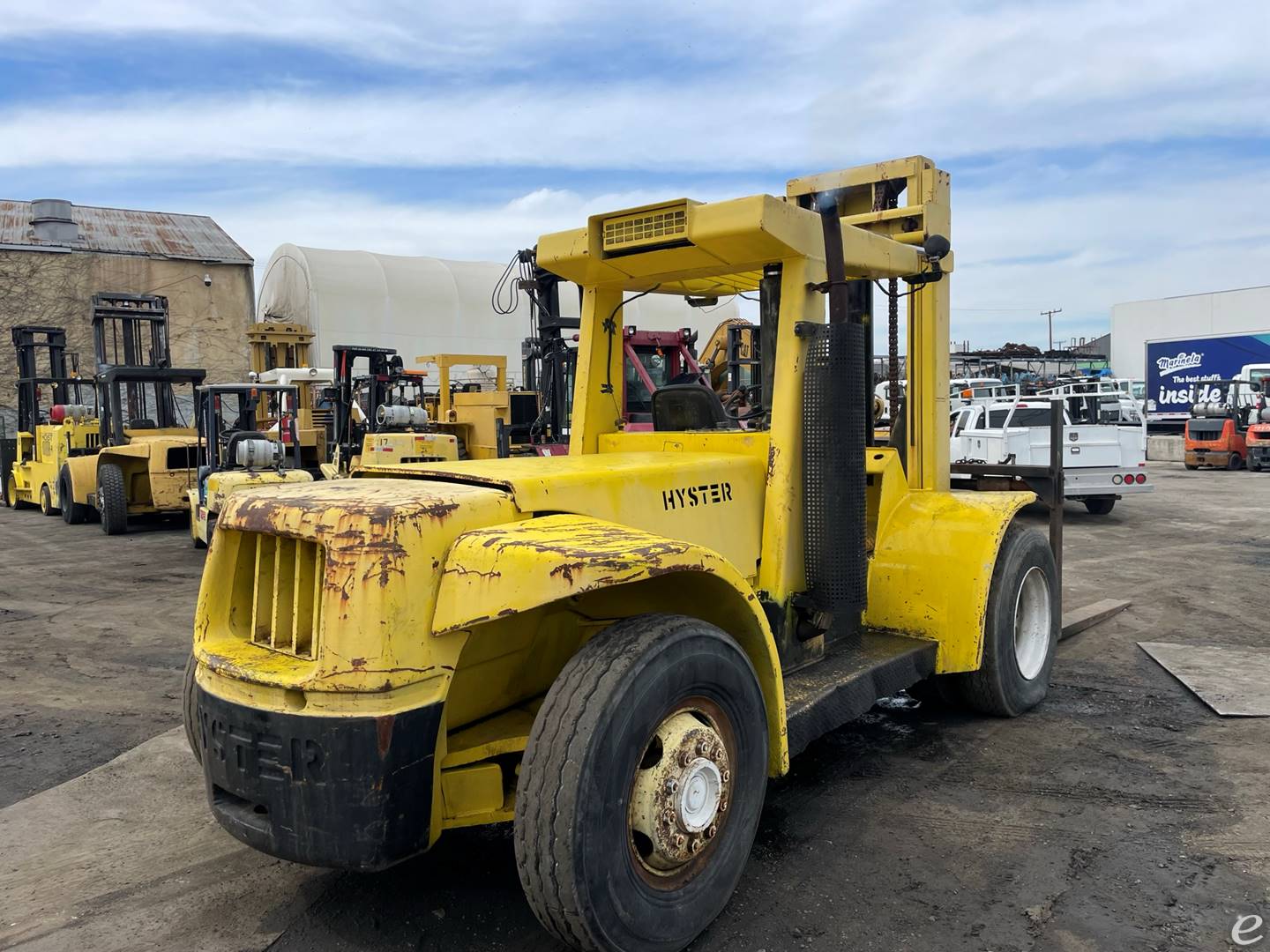 1991 Diesel Hyster H250h Pneumatic Tire 4 Wheel Sit Down