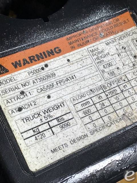 2005 LP Gas Cat P5000 Pneumatic Tire 4 Wheel Sit Down