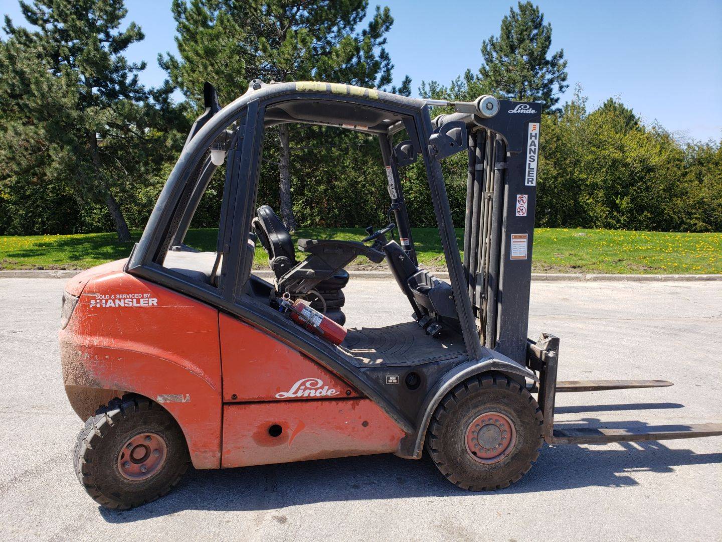 2003 Diesel Linde H35D Pneumatic Tire 4 Wheel Sit Down