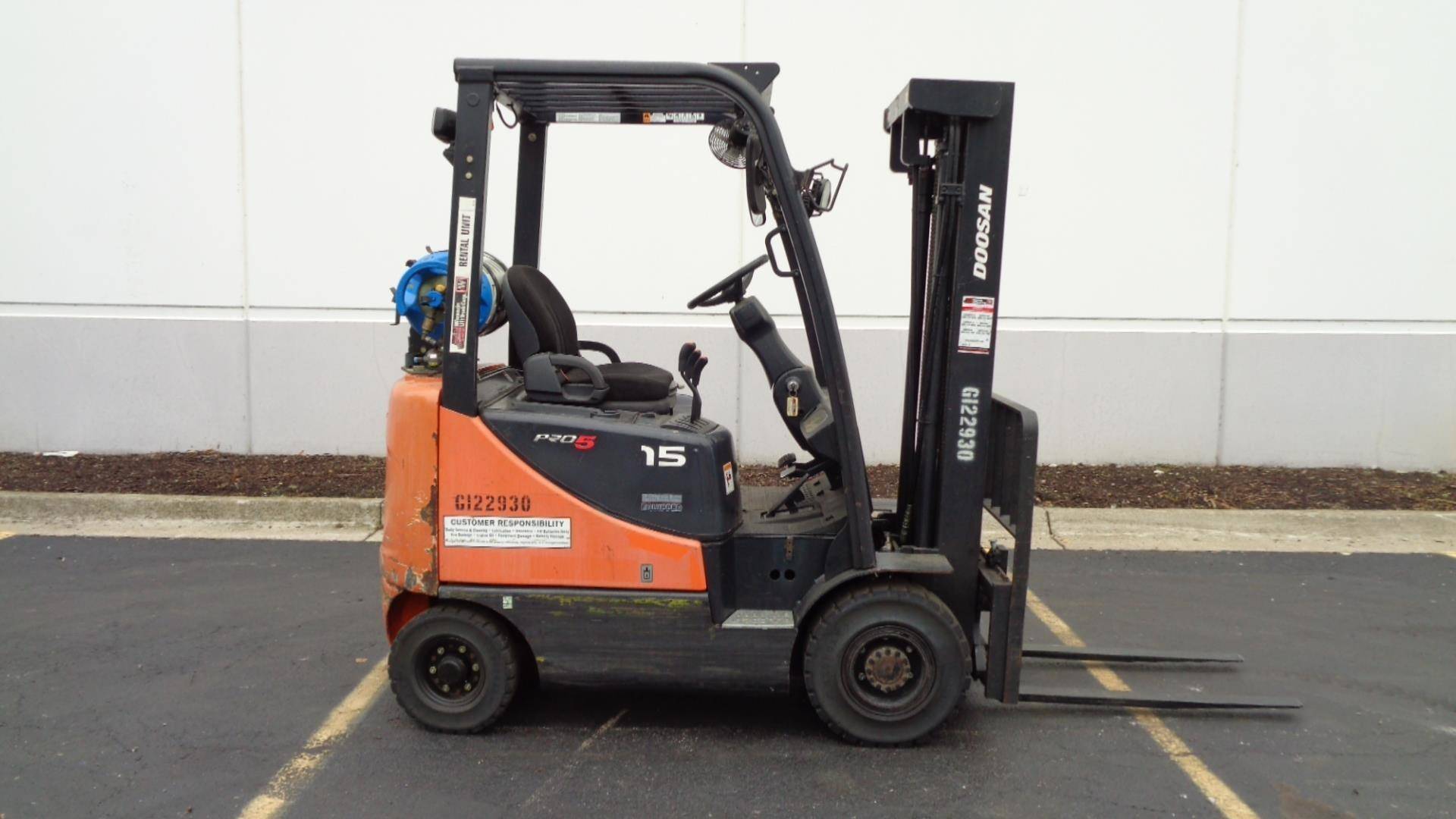 2012 LP Gas Doosan G15S-5 Pneumatic Tire 4 Wheel Sit Down