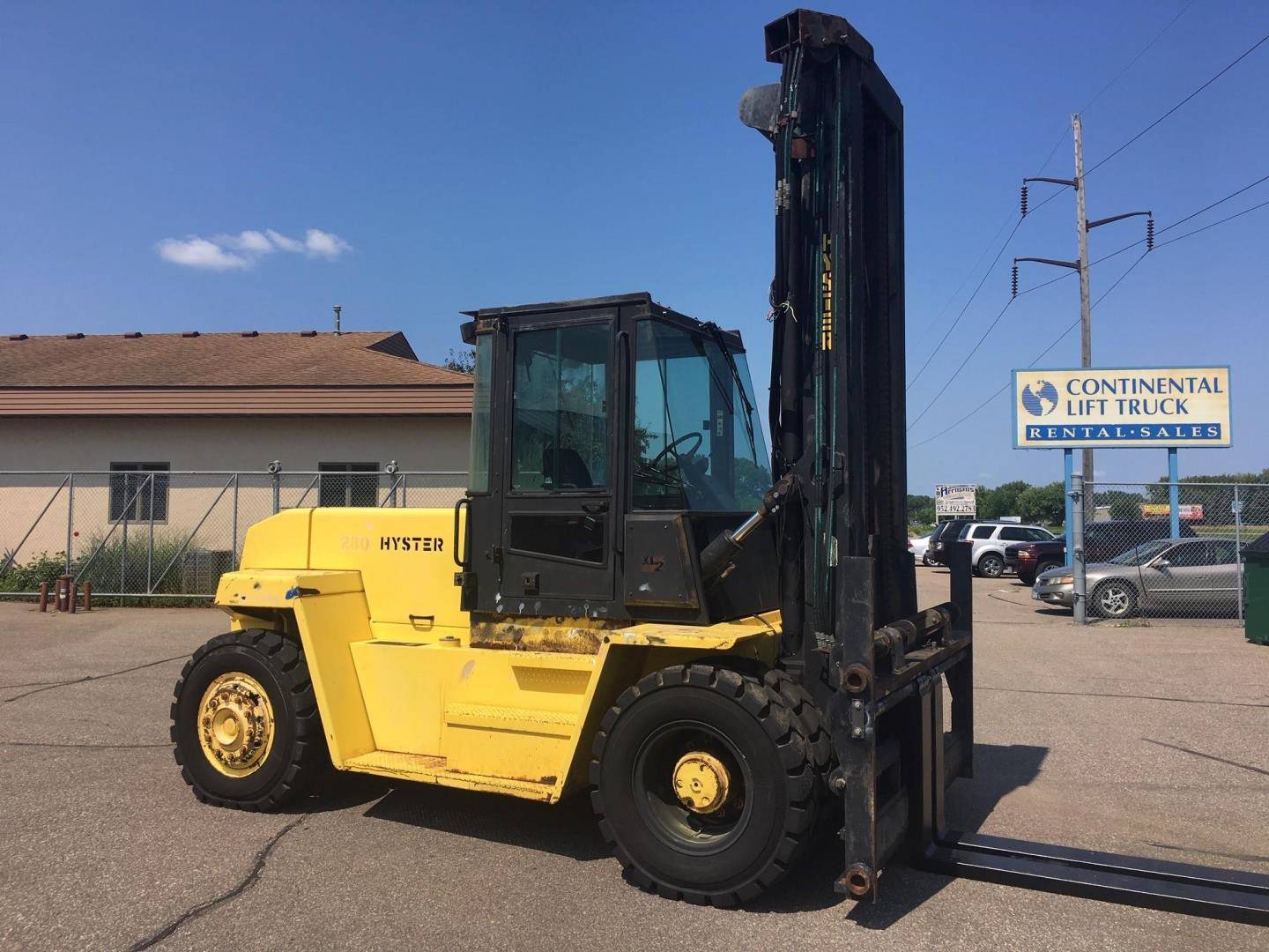1994 Diesel Hyster H280XL Pneumatic Tire 4 Wheel Sit Down