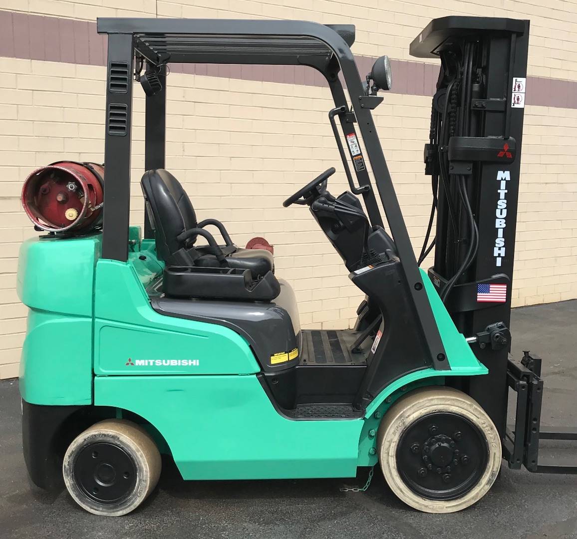 2012 LP Gas Mitsubishi FGC25N Cushion Tire 4 Wheel Sit Down (Indoor ...