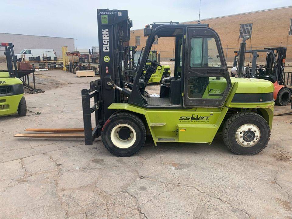 2017 Diesel Clark C70 Pneumatic Tire 4 Wheel Sit Down