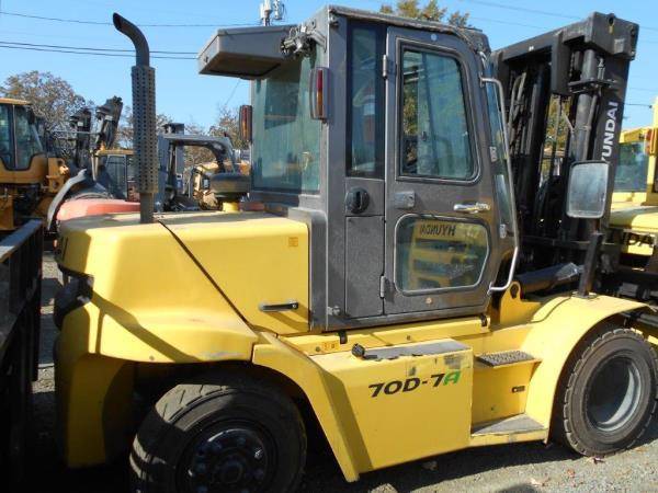 2015 Diesel Hyundai 70D-7A Pneumatic Tire 4 Wheel Sit Down