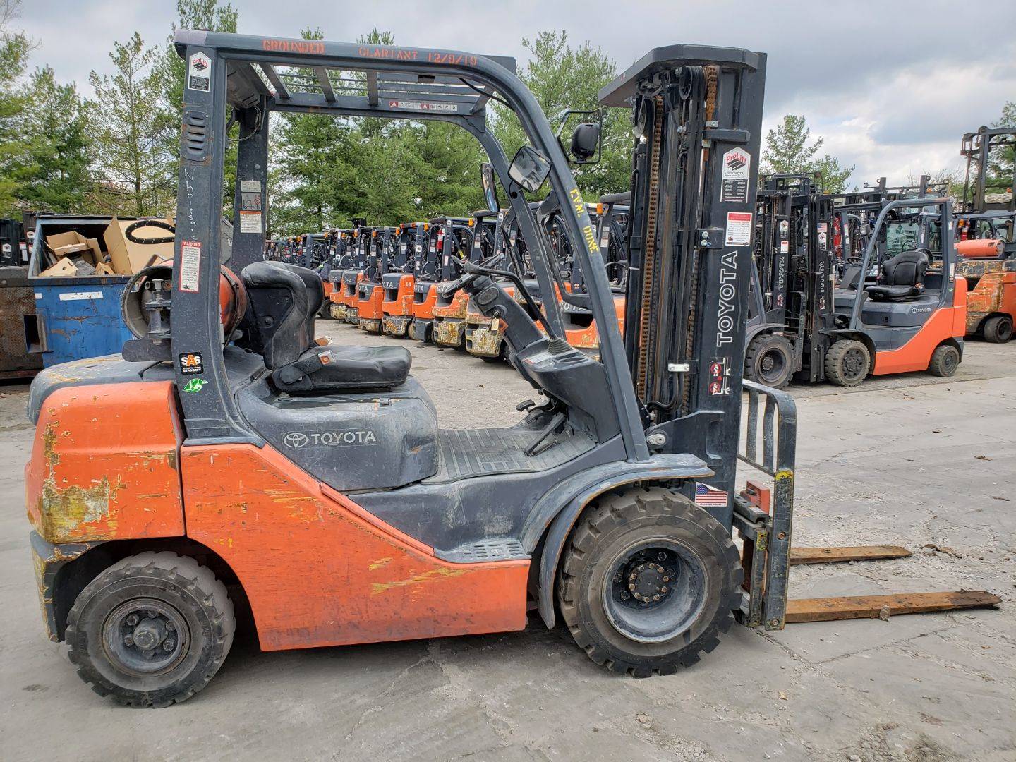 2014 LP Gas Toyota 8FGU25 Pneumatic Tire 4 Wheel Sit Down