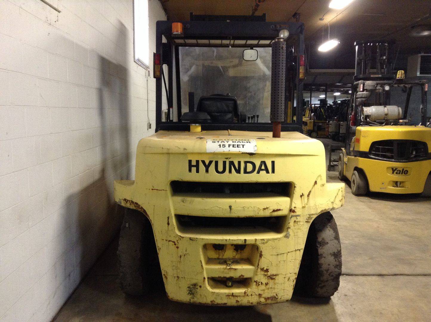 2014 Diesel Hyundai 70D-7A Pneumatic Tire 4 Wheel Sit Down