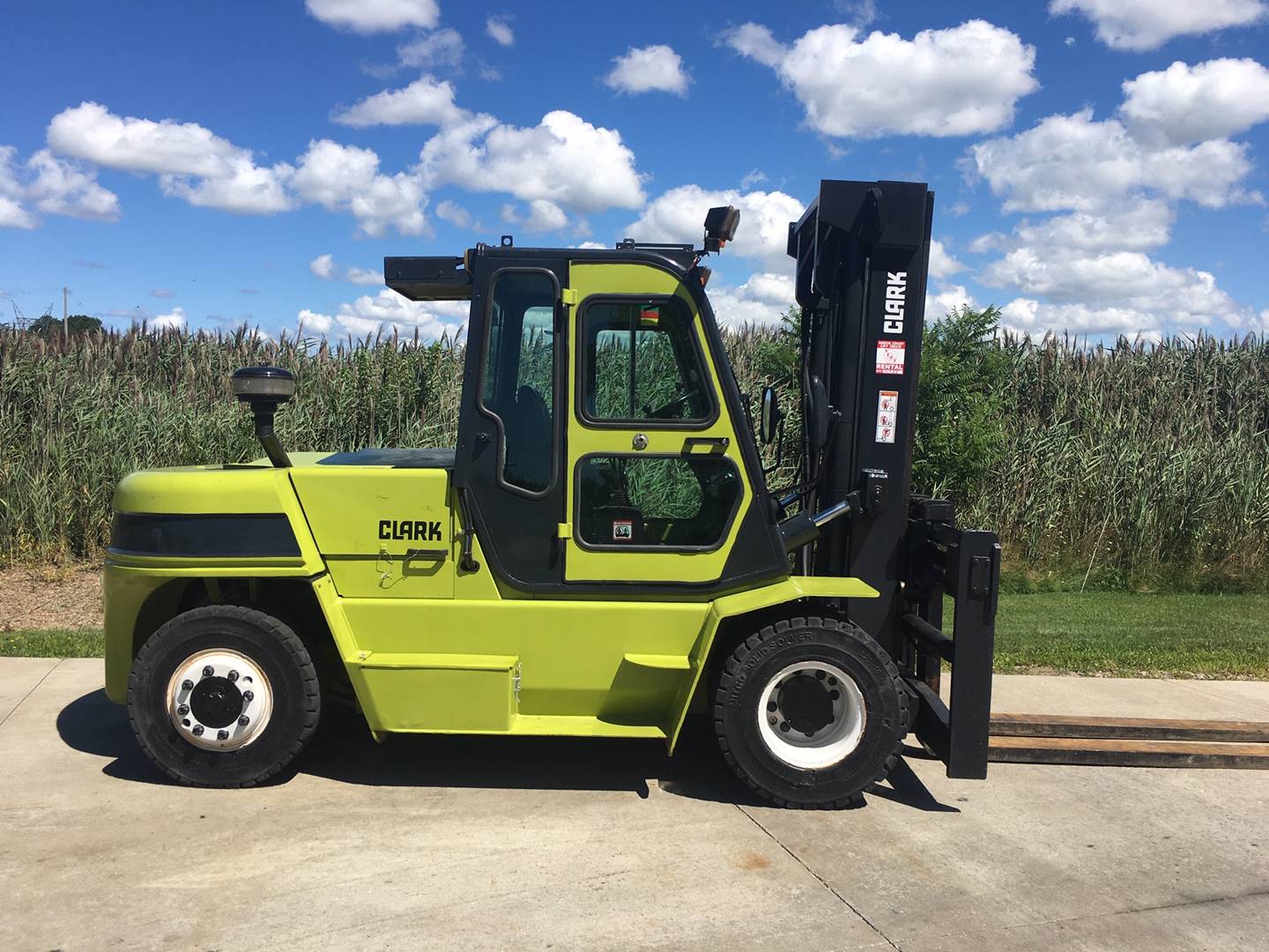 2012 Diesel Clark C80D Pneumatic Tire 4 Wheel Sit Down