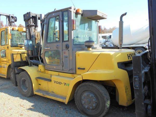 2015 Diesel Hyundai 70D-7A Pneumatic Tire 4 Wheel Sit Down