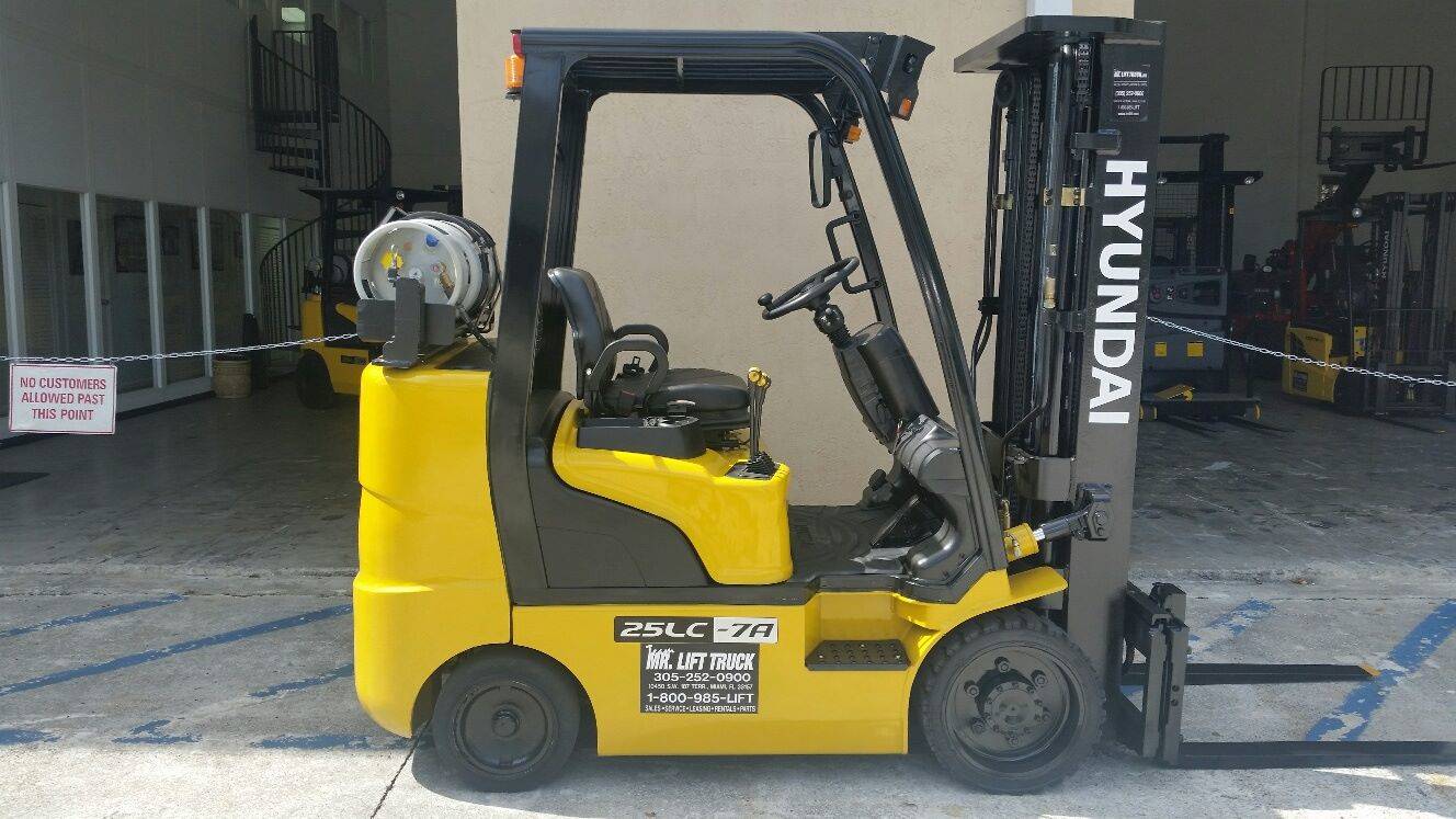 2012 LP Gas Hyundai 25LC-7A Cushion Tire 4 Wheel Sit Down (Indoor ...