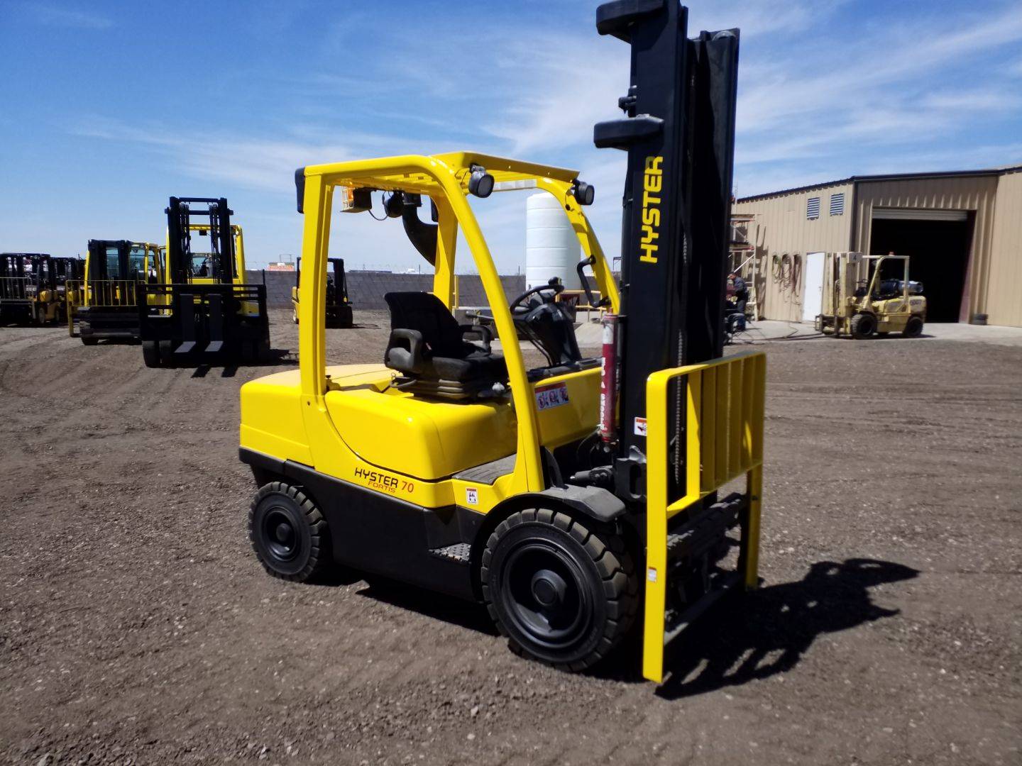 2013 Diesel Hyster H70FT Pneumatic Tire 4 Wheel Sit Down
