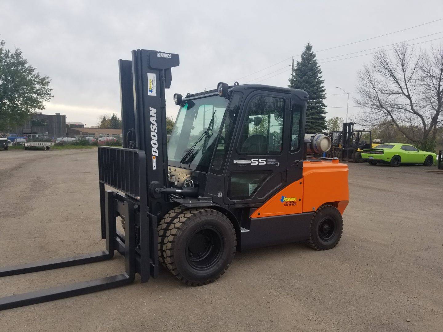 2018 LP Gas Doosan G55C-5 Pneumatic Tire 4 Wheel Sit Down