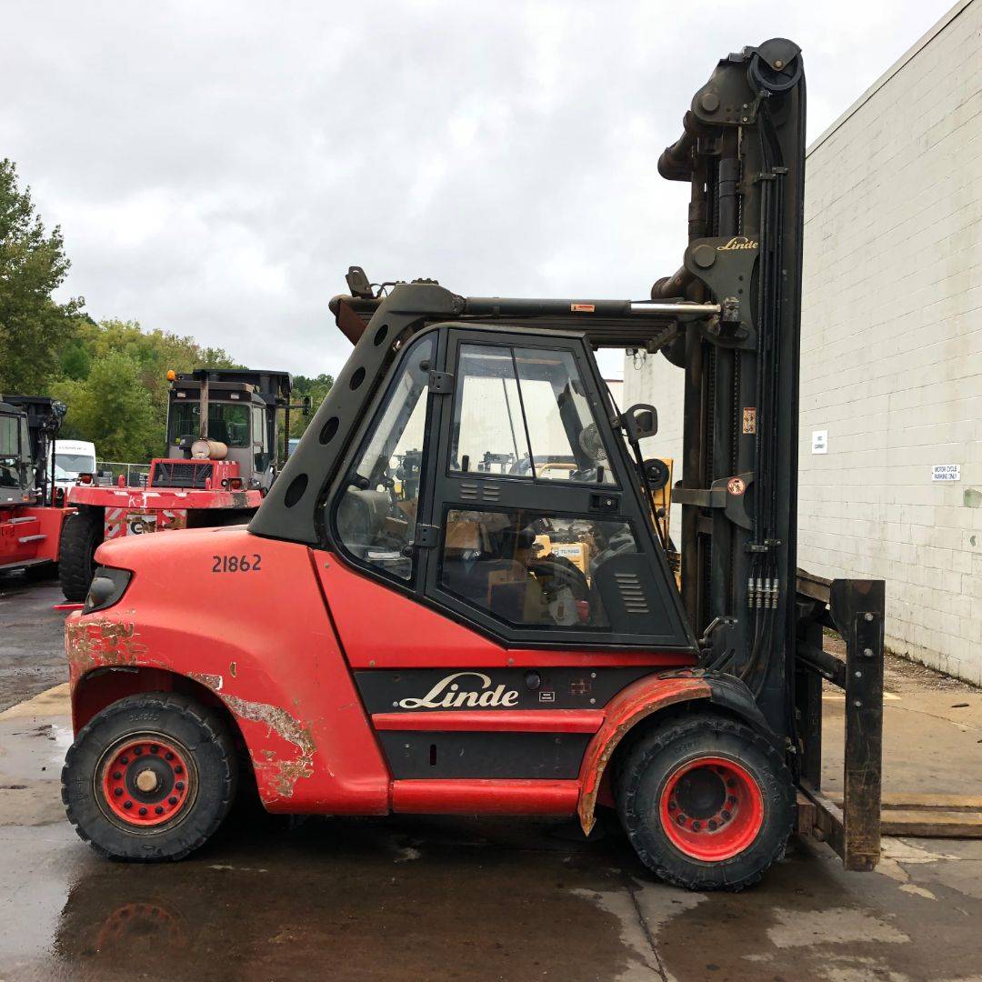 2013 Diesel Linde H80D-900 Pneumatic Tire 4 Wheel Sit Down