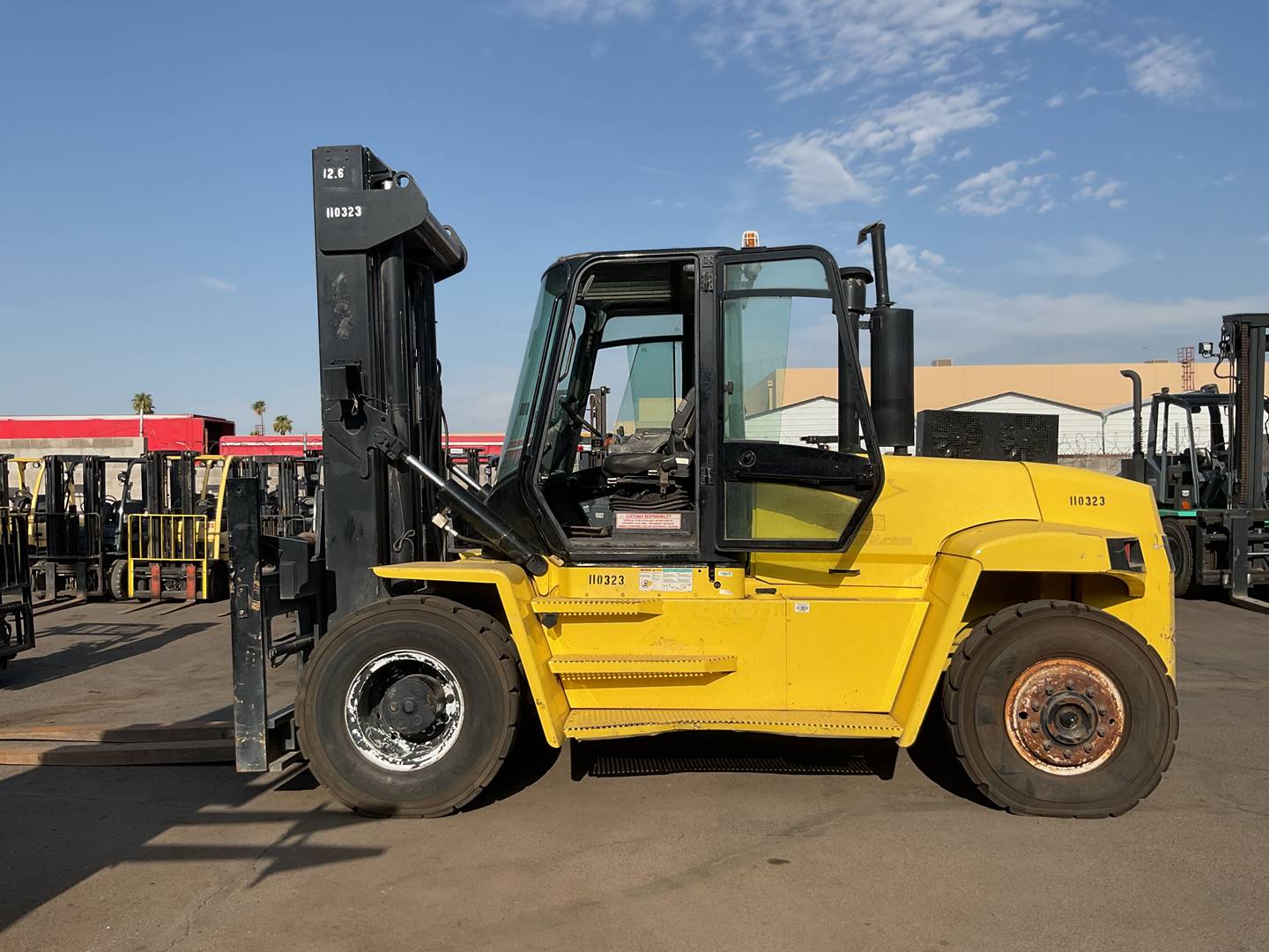 2004 Diesel Hyster Pneumatic Tire 4 Wheel Sit Down | Eliftruck