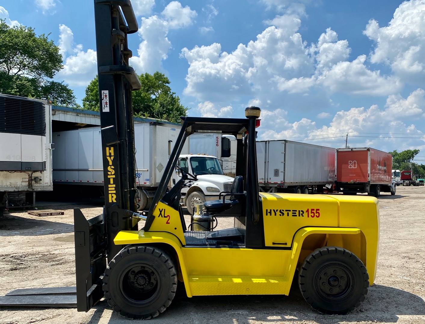 1997 LP Gas Hyster H155xl Pneumatic Tire 4 Wheel Sit Down