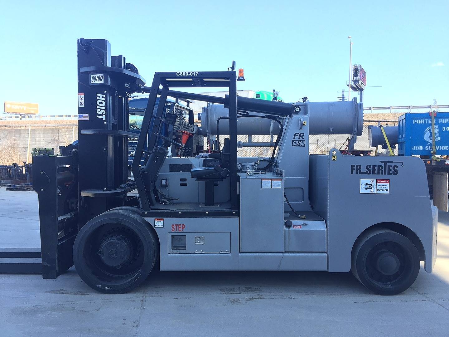 2017 Dual Fuel Hoist Liftruck FR 60/80 Cushion Tire 4 Wheel Sit Down ...