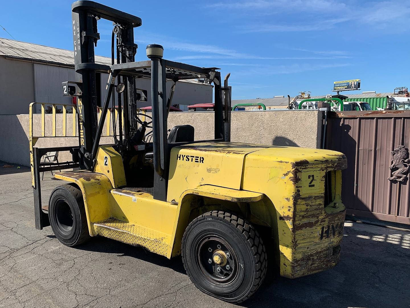 2001 Diesel Hyster H155xl Pneumatic Tire 4 Wheel Sit Down