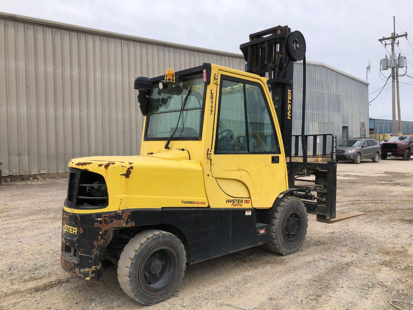 2015 Diesel Hyster H110FT Pneumatic Tire 4 Wheel Sit Down
