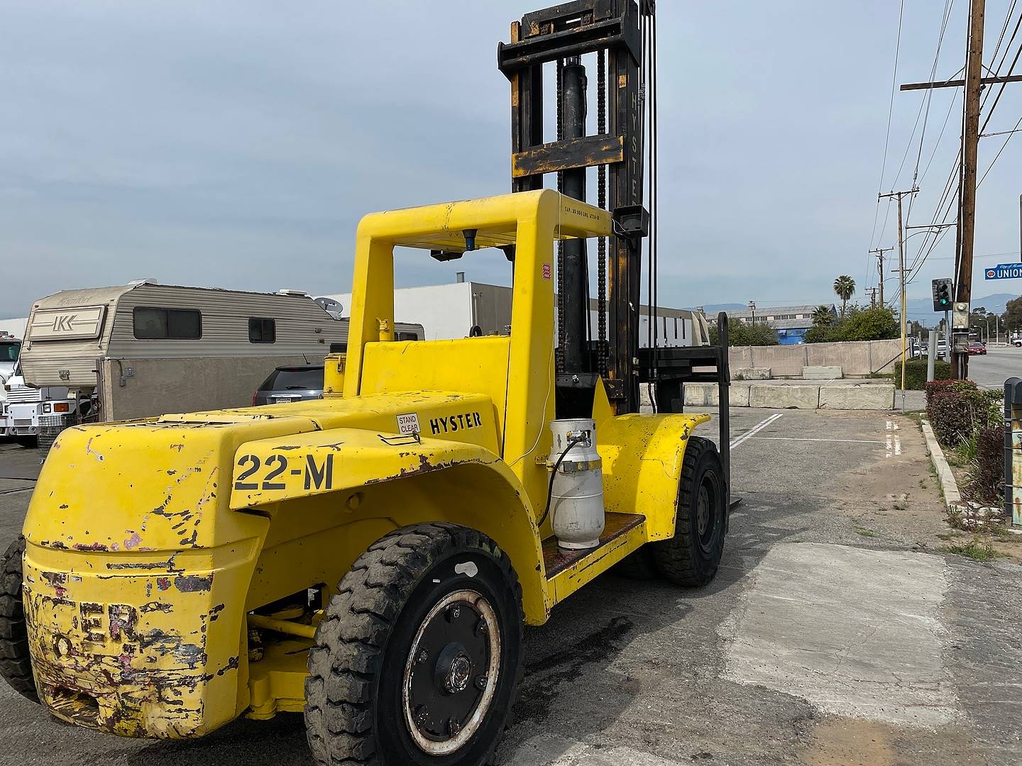 1990 LP Gas Hyster H350 Pneumatic Tire 4 Wheel Sit Down
